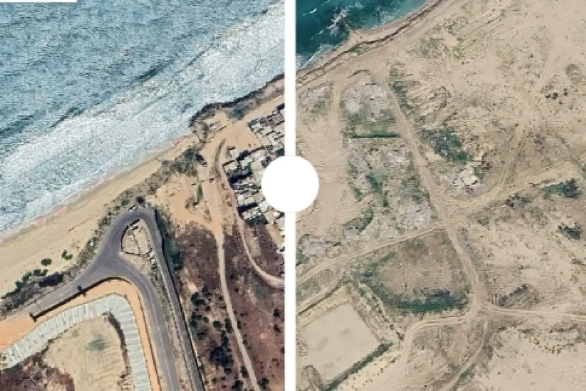 Gaza Selatan Disebut Hilang dari Peta, Citra Satelit Ungkap Luasnya ...